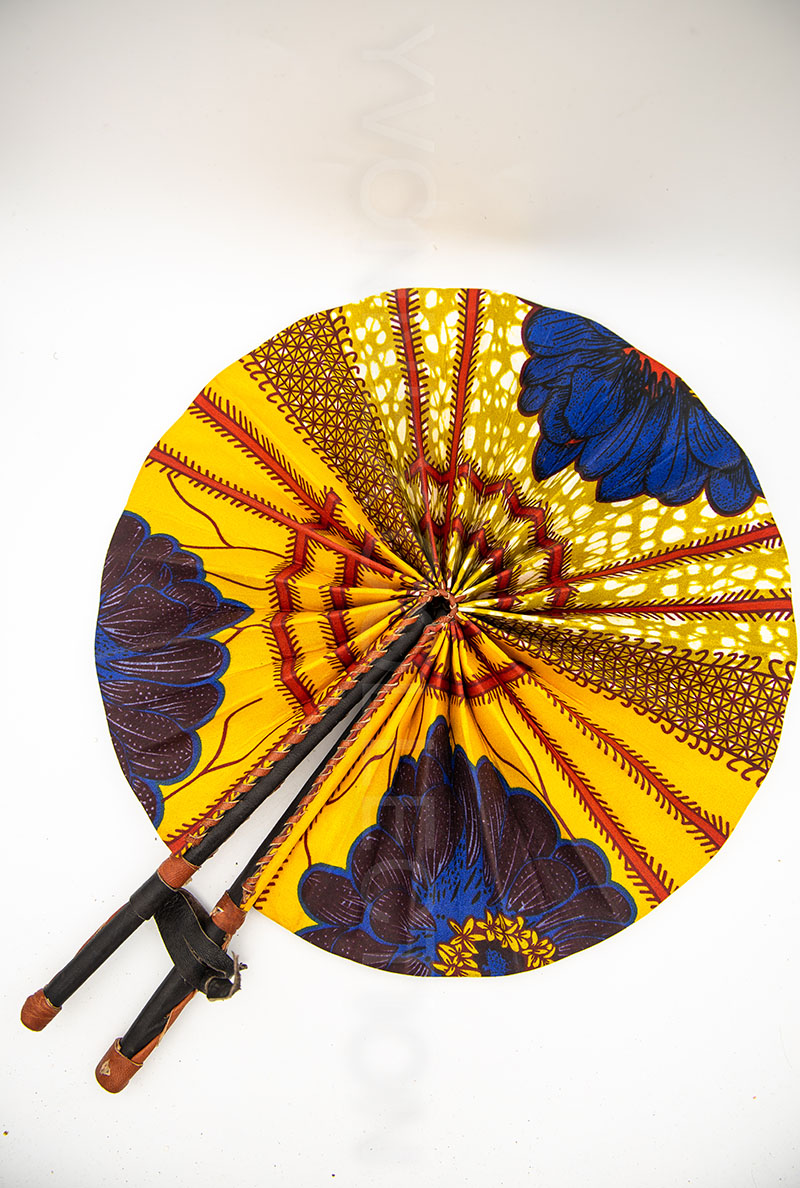 African Folding Handwoven Fan - Yvonne Exclusive - African Clothing