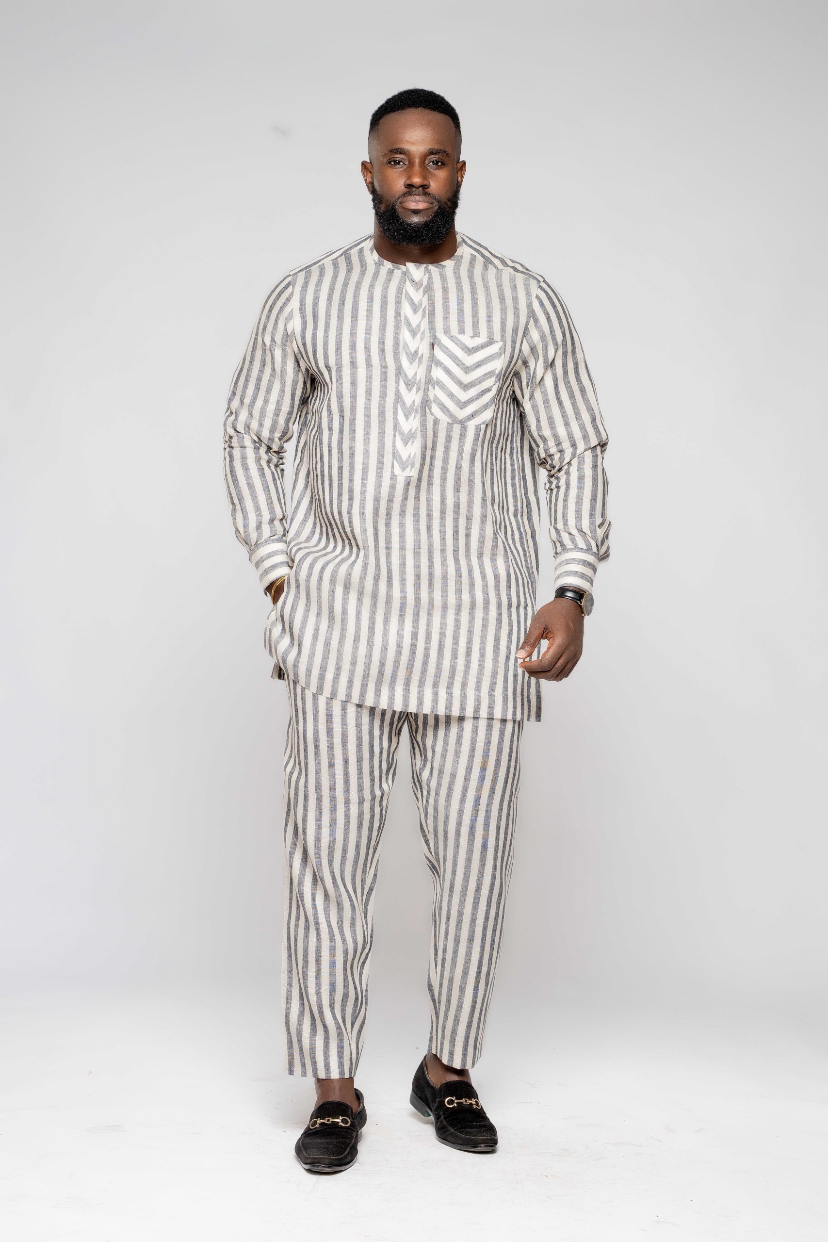 African Clothing Linen Suit for Men - Yvonne Exclusive - African Clothing